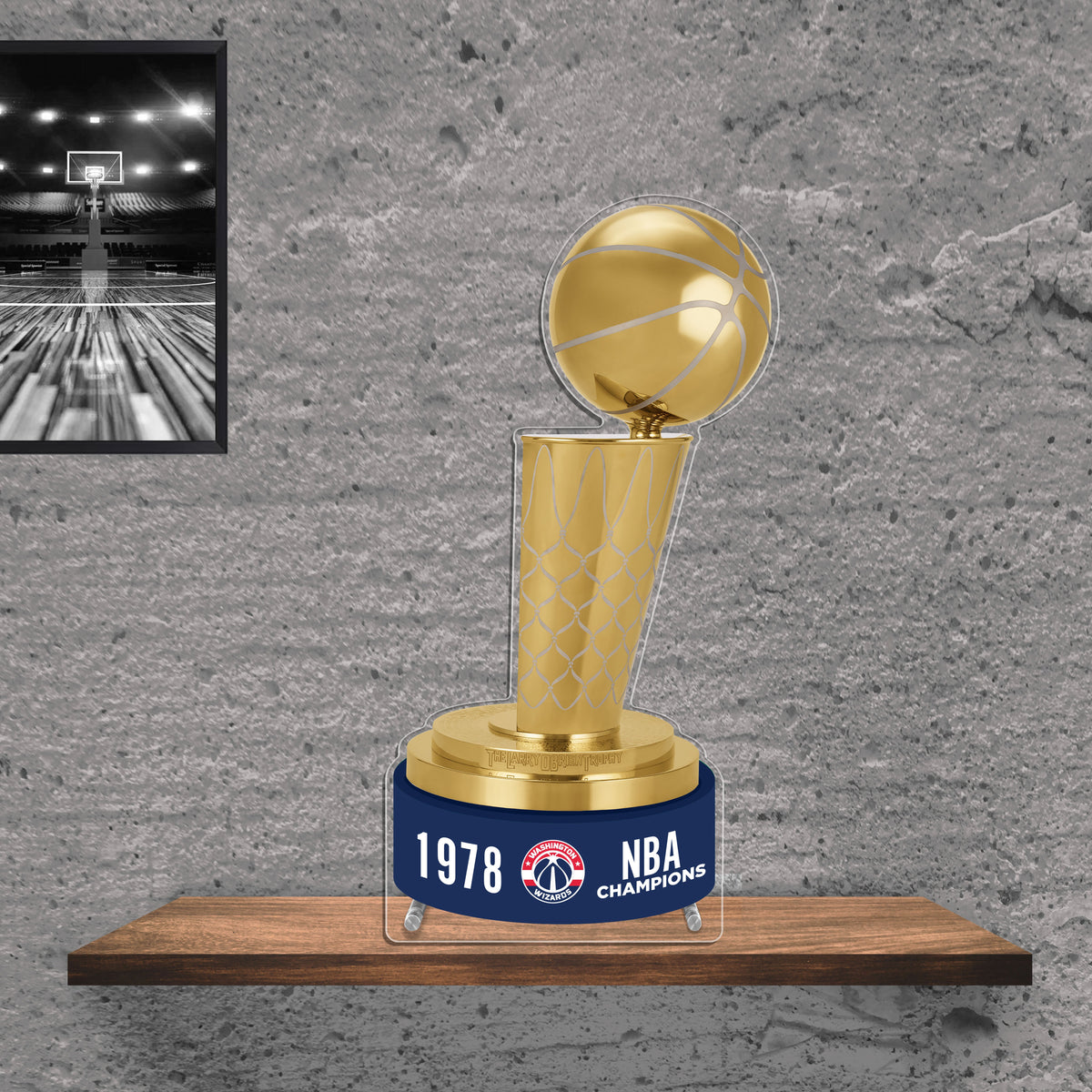 NBA Washington Wizards Championship Larry O'Brien Trophy Acrylic Plaqu ...